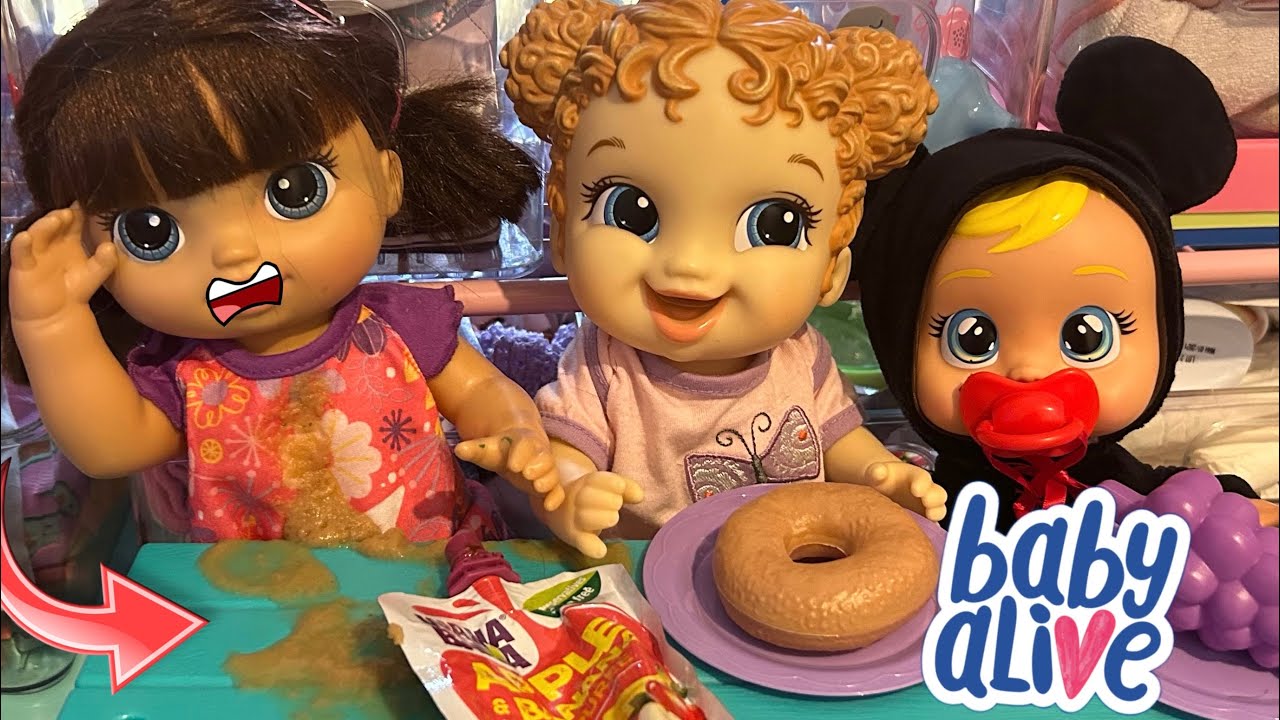 BABY ALIVE Doll and Cry baby doll Daycare Routine feeding & changing ...