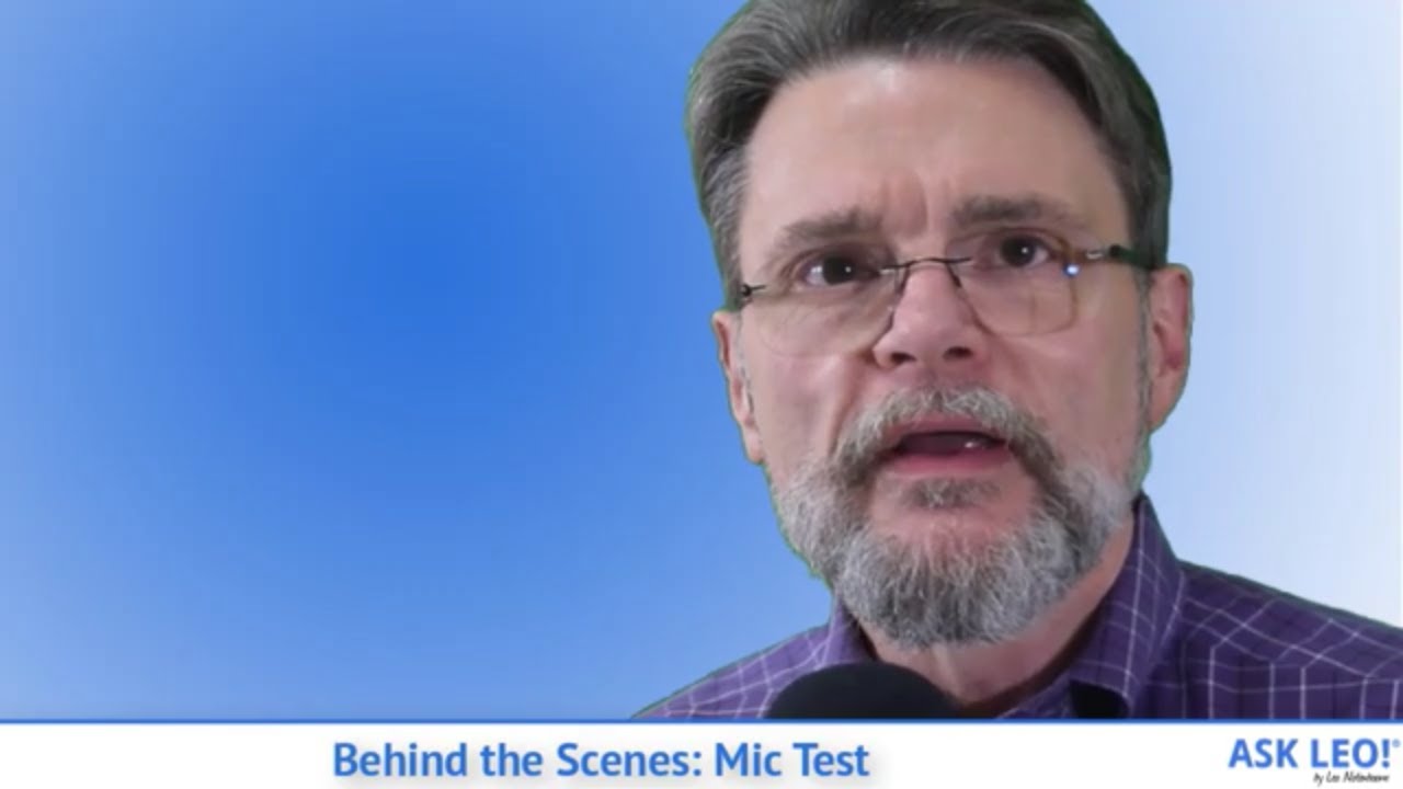 Behind the Scenes: Microphone Test - YouTube