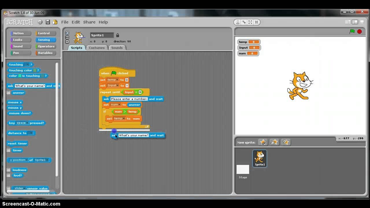 Scratch Example - Converting to Pseudo code - YouTube