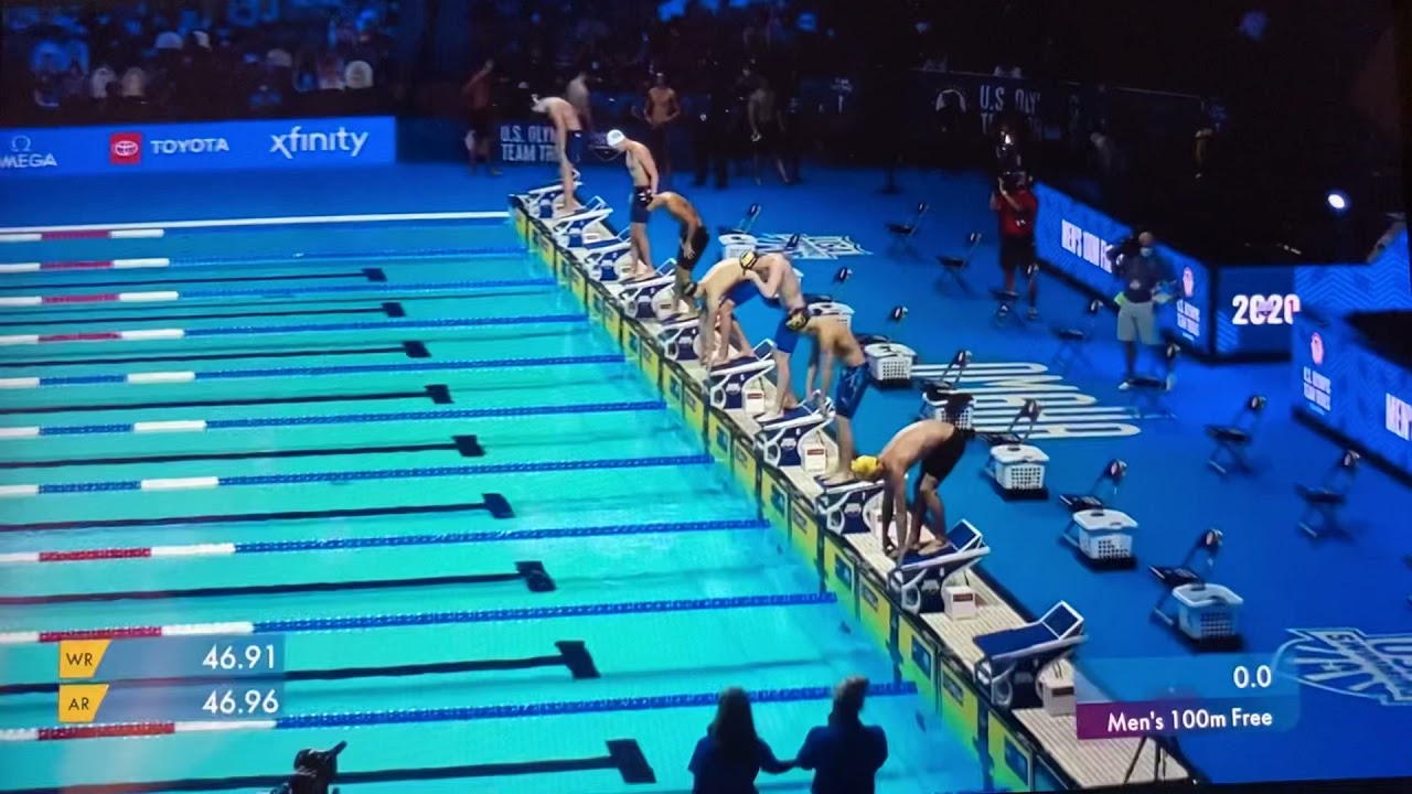 Jack Alexy Sets New 17-18 NAG Record- Men’s 100 Free Heat 6 | 2021 US ...