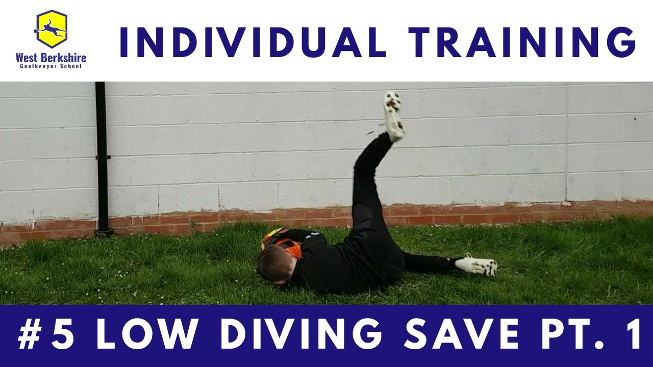 Individual Goalkeeper Training #5 - Low Diving Save Pt. 1 - YouTube