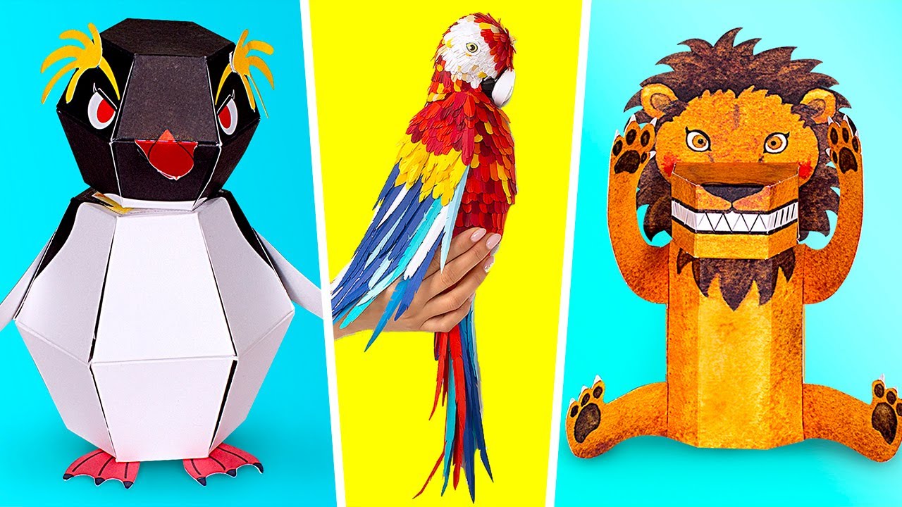 Incredible DIY Paper Crafts || 3D Paper Picture And Origami Paper Toys ...