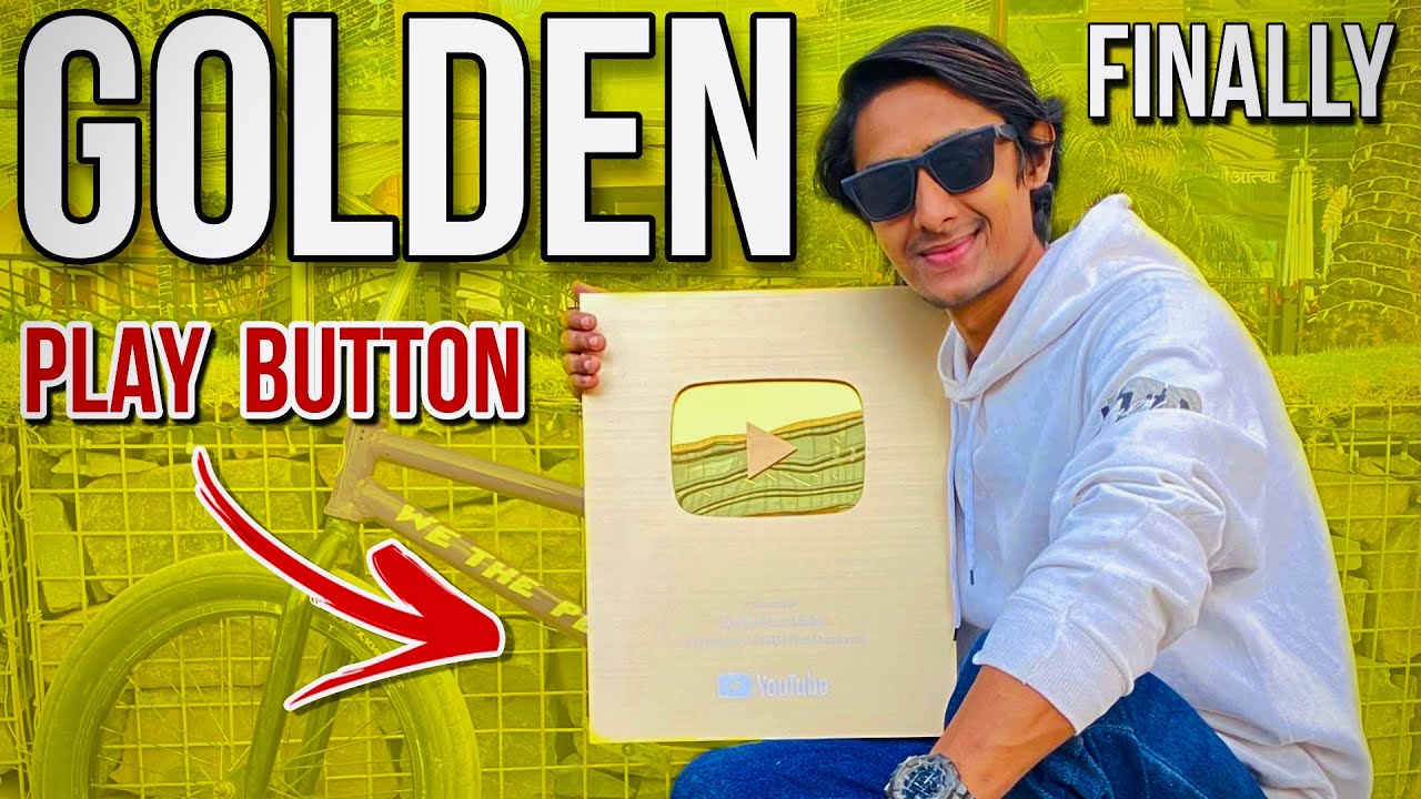 Finally Got Golden Play Button Award 😍 Unboxing 2023 | Akram Bmx Rider ...