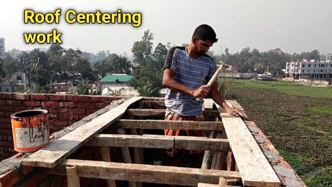 Bathroom Roof slab formwork_ bathroom slab centring with concrete - YouTube