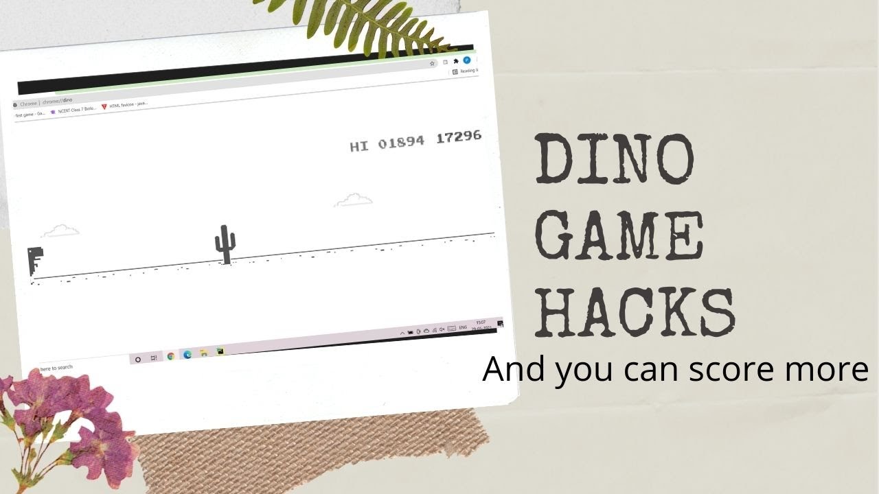 How to Hack t rex game in chrome - YouTube