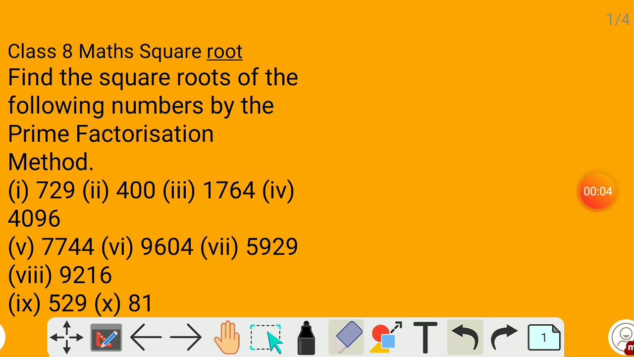 Class 8 Square root methods - YouTube