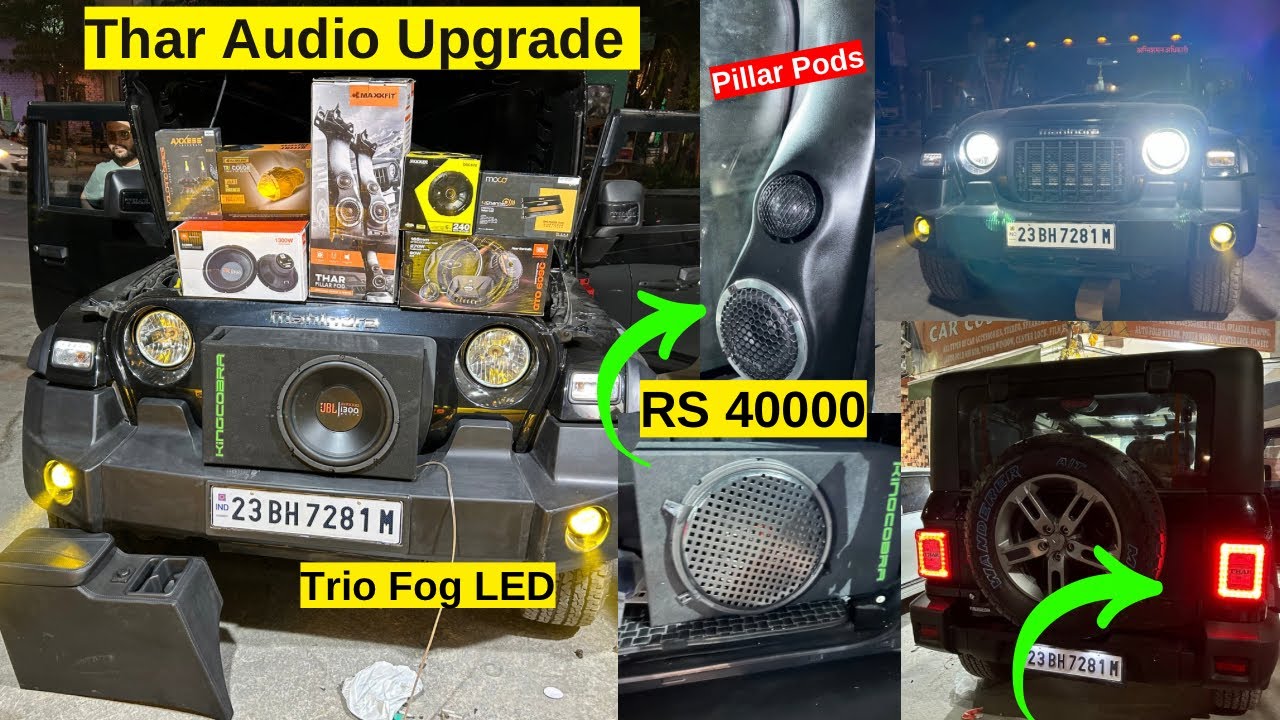 Mahindra Thar Modification | Thar Audio Upgrade | Maxxlink Trio ...