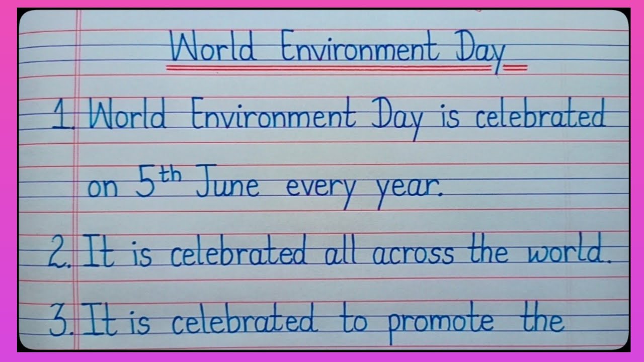10 Lines On World Environment Day/Essay On World Environment Day/World ...