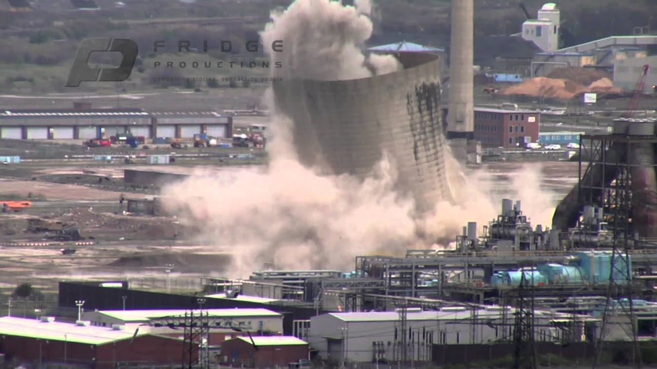ICI Wilton Cooling Towers Number 3 & 2 Demolition - YouTube