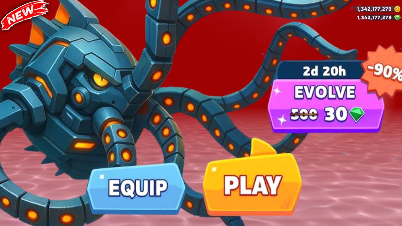 NEW KRAKEN ENEMY UNLOCKED! 🐙 Epic Kraken Gameplay | Hungry Shark ...
