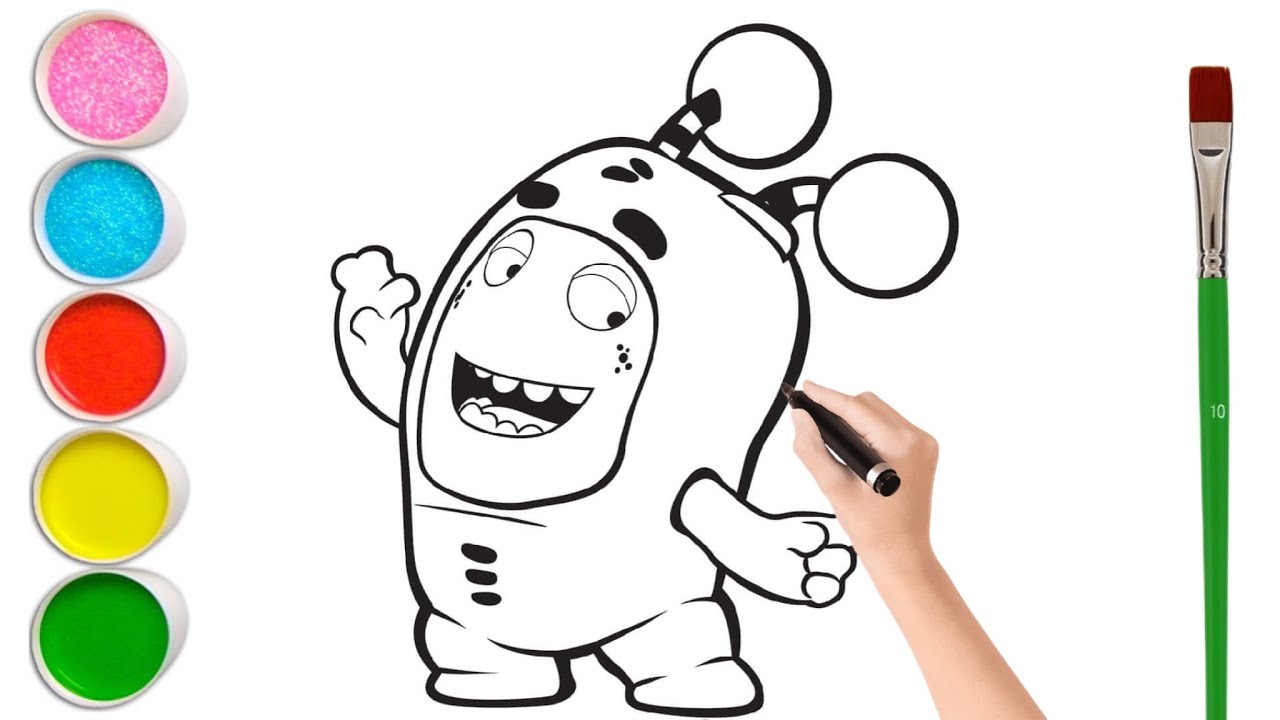 How to draw Oddbods Slick for Kids | Easy Oddbods drawing,Coloring ...