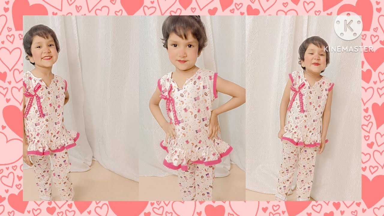 Baby Trouser Short Top Cutting And Stitching One Frill Short Top Step ...