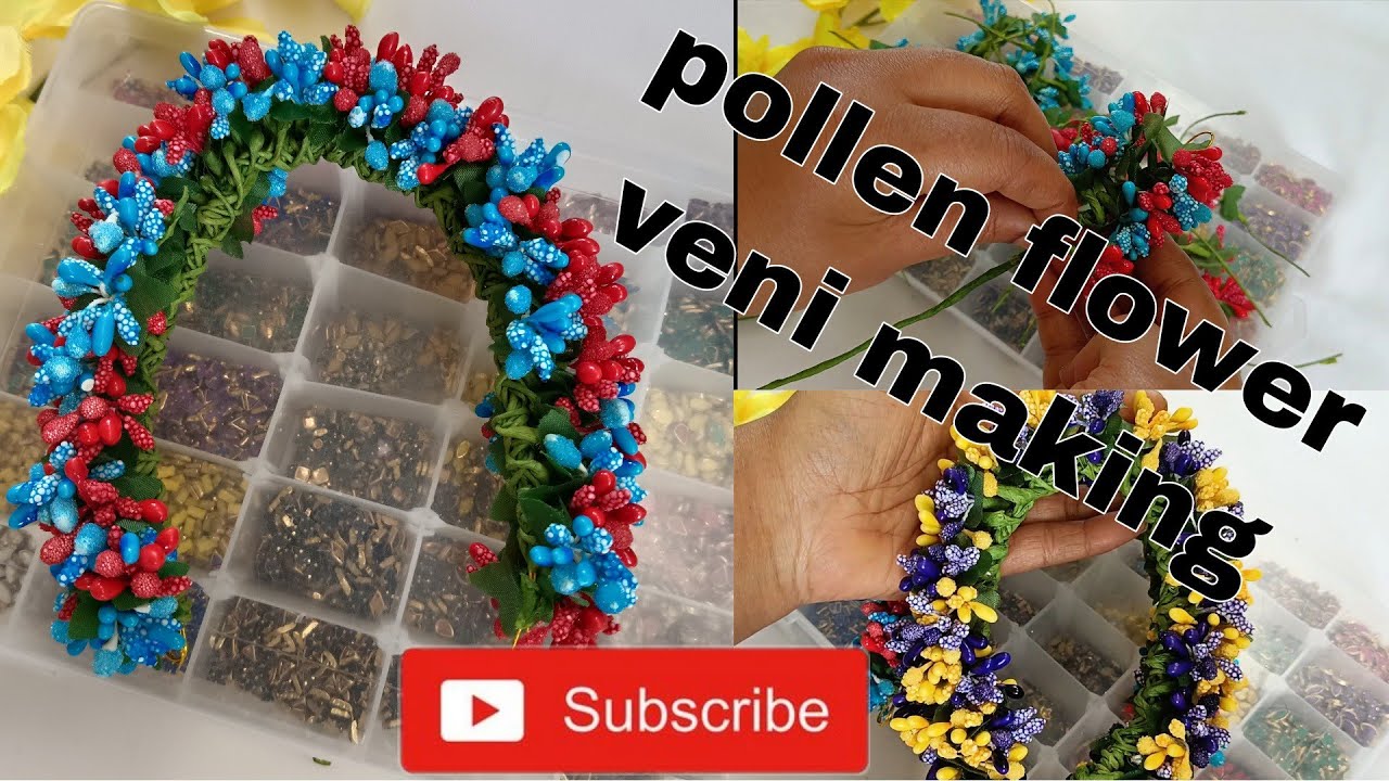 #flower veni making video#for order#whatsappnumber 9493942522#bridal ...