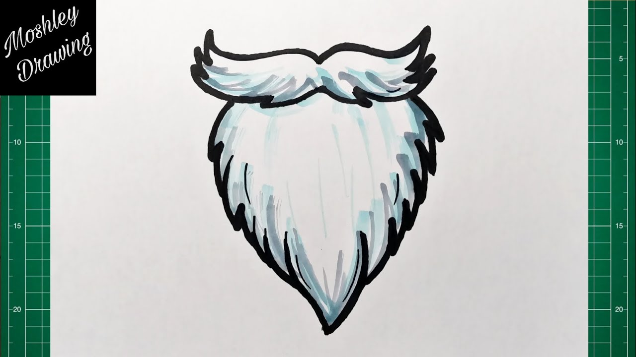 How to Draw Santa Claus Beard Step by Step - YouTube