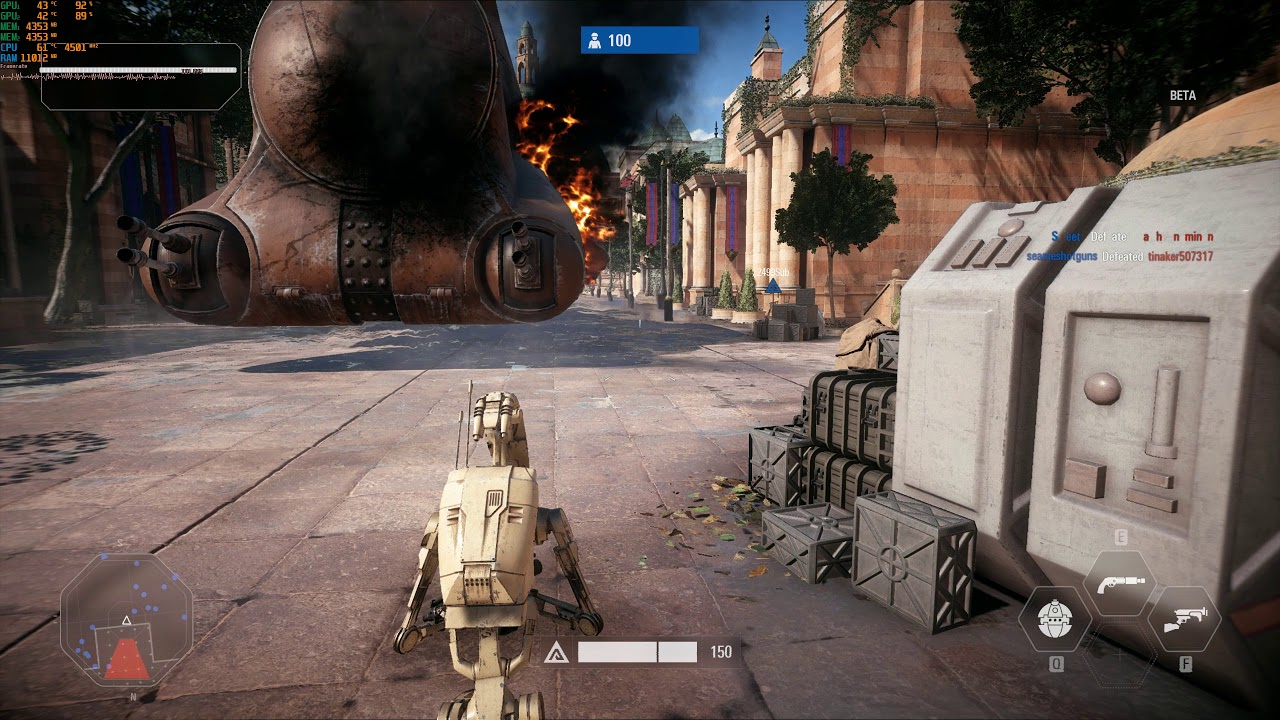 Star Wars Battlefront 2 beta SLI 980ti 4790K 1440p ultra fps test - YouTube