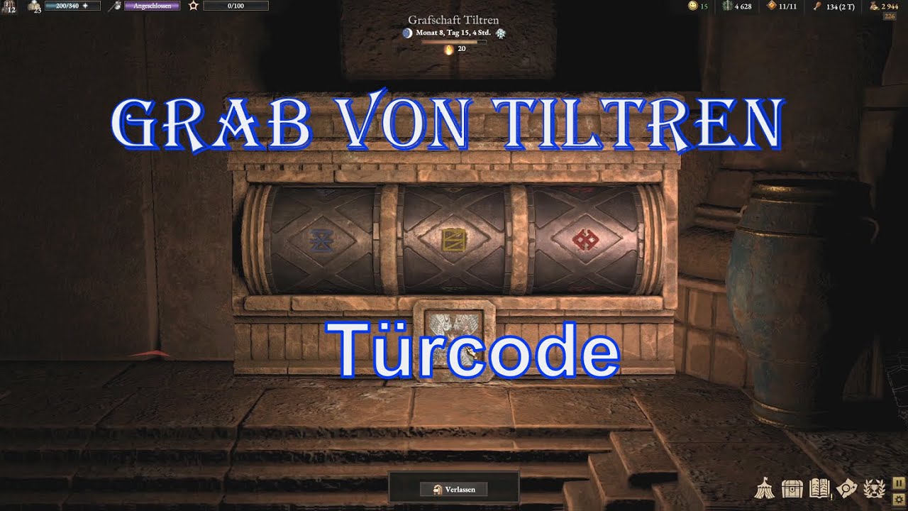 Wartales Grab von Tiltren wie man den Code für die Grabtür findet ...
