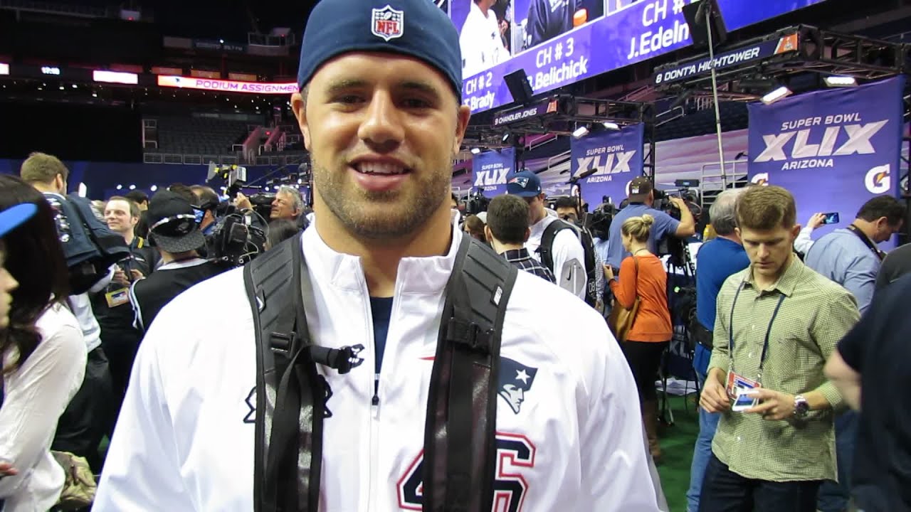 Patriot James Develin at Media Day - YouTube