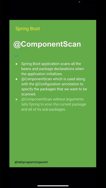 Spring Boot | Component Scan (09) #springboot - YouTube