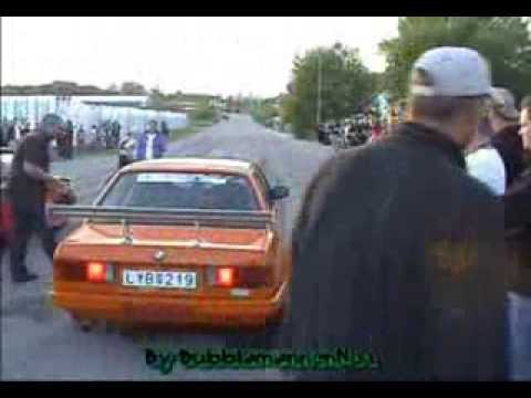 BMW E30 Turbo Streetrace Sweden Drift Show Araba yarışı Drift