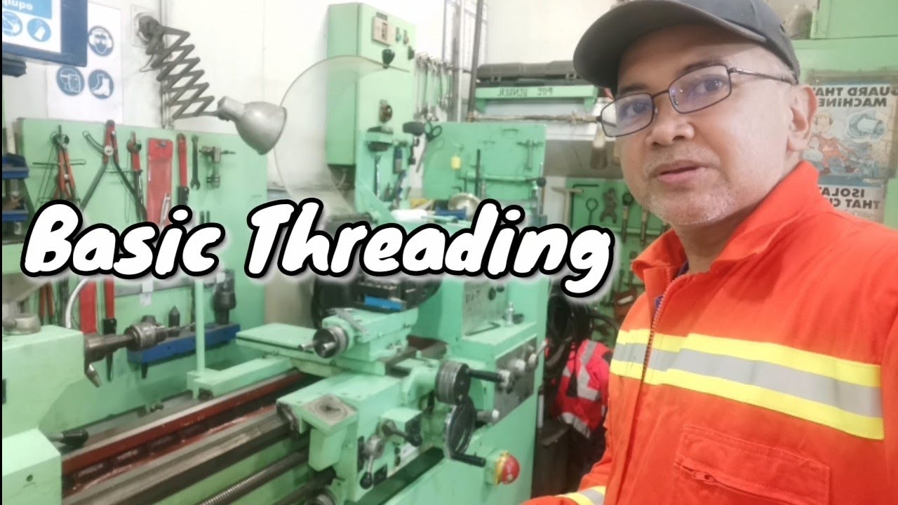 Basic Threading on lathe machine operation - YouTube