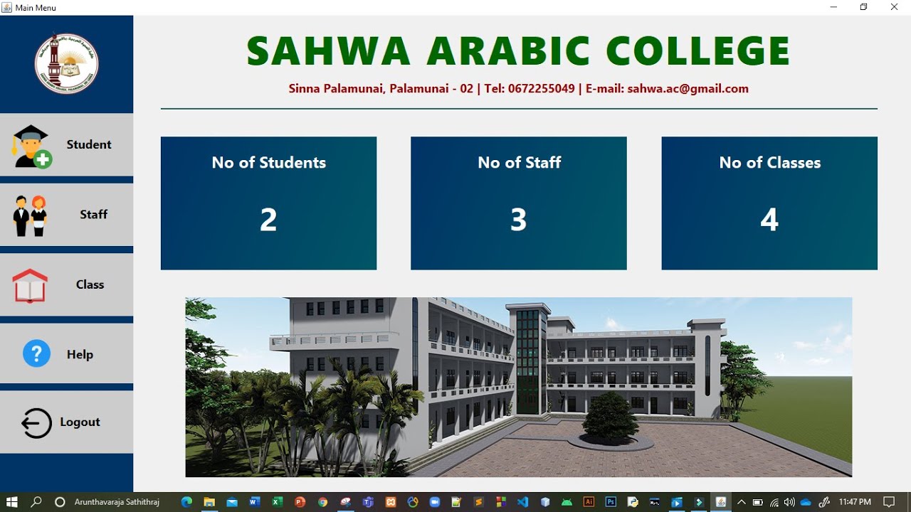 Java Project | Student_Staff Management System | Sahwa Arabic College ...