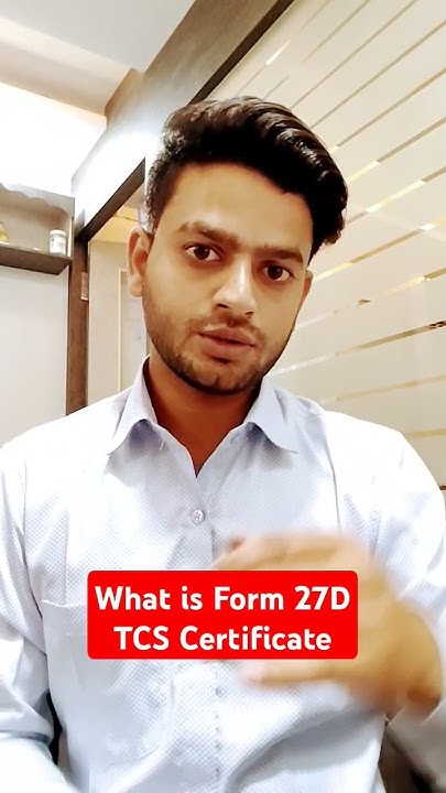 Form 27D || TCS Certificate. #taxreturn - YouTube
