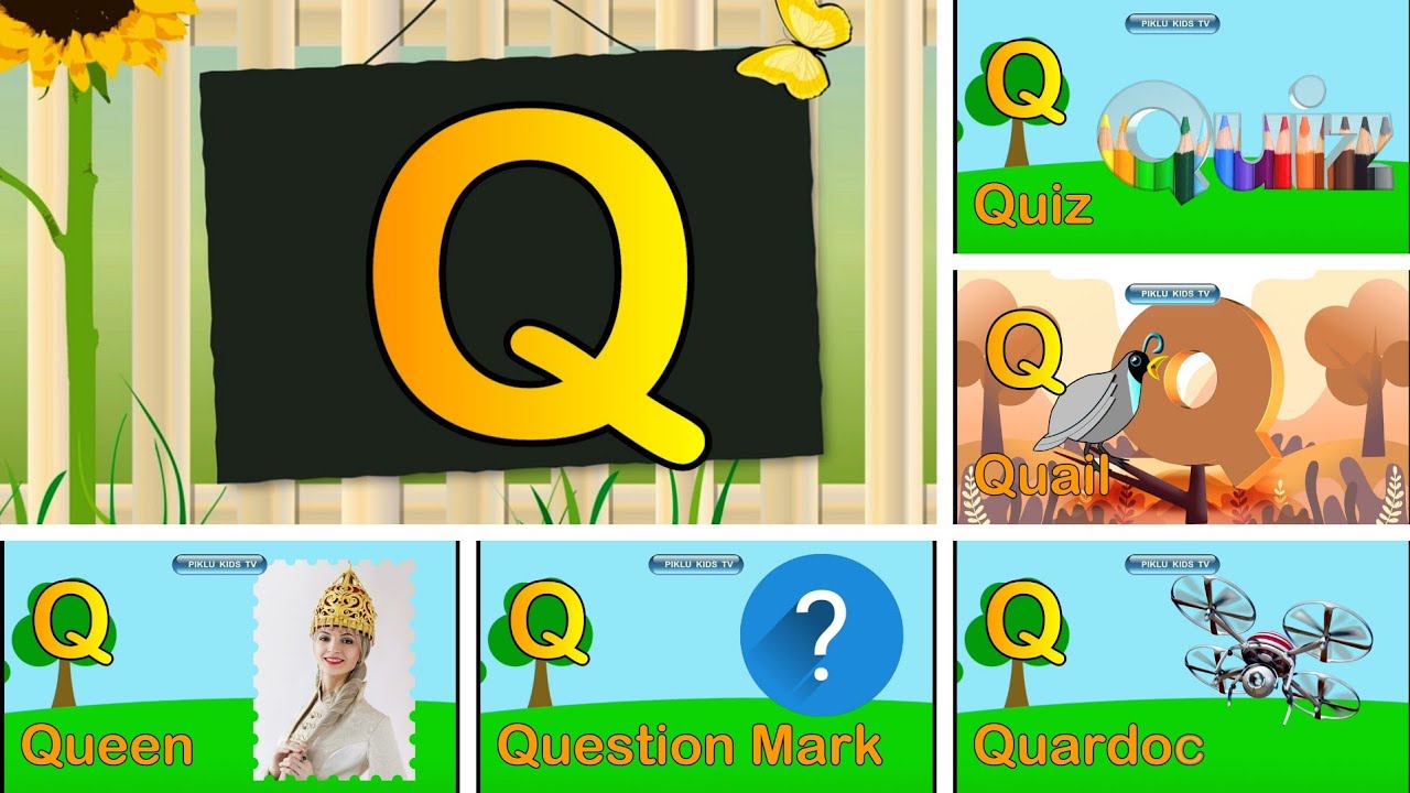 Q alphabet se words | Learn words starting with alphabet Q for kids ...