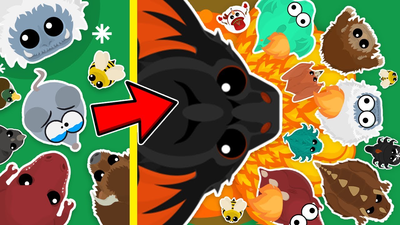 Mouse to KING DRAGON evolution in MOPE.IO - YouTube