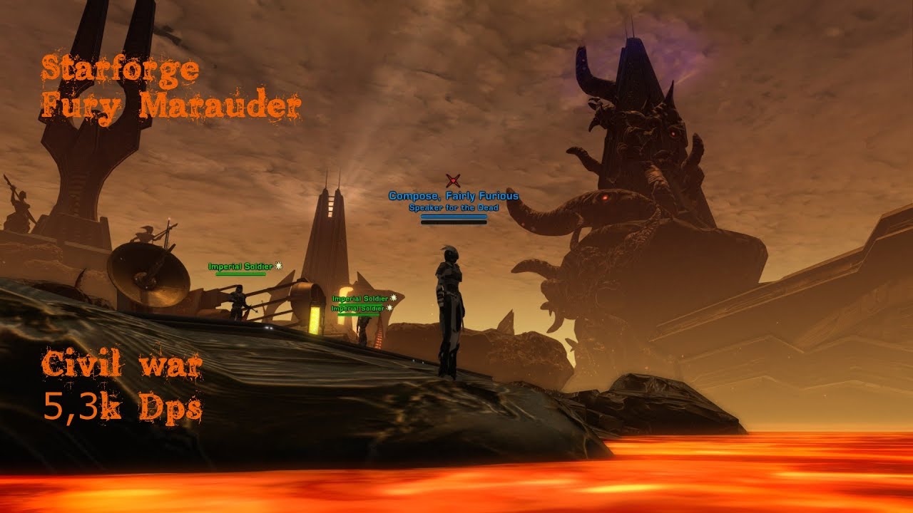 [Starforge] SWTOR Fury Marauder - Civil war, 5.3k Dps 5.5.1 PvP - YouTube