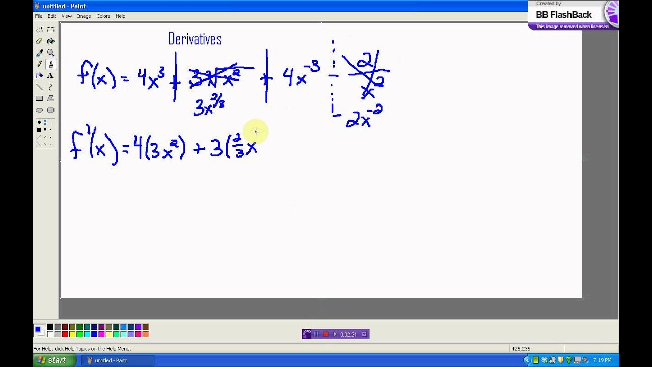 Carbo's Calculus Corner - Basic Derivatives Part 1 - YouTube