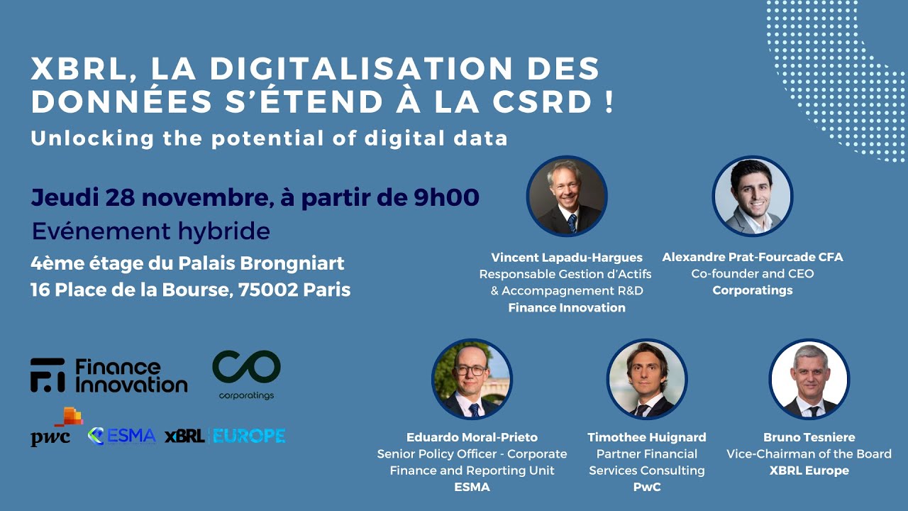 XBRL, la digitalisation des données s’étend à la CSRD ! - YouTube