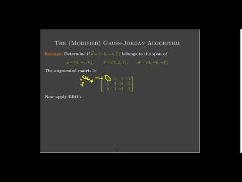 The Gauss-Jordan Algorithm - YouTube