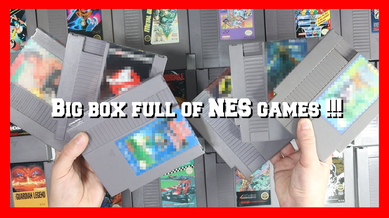 Unboxing huge box of NES games - YouTube