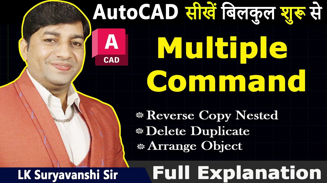 47 Reverse Copy Nested Delete Duplicate Arrange Object In Autocad Hindi Youtube