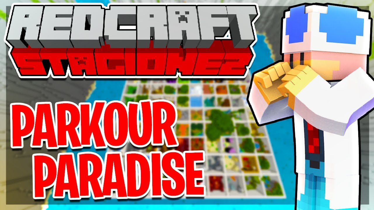 REDCRAFT PARADISE PARKOUR w/ @mniuzo @BisUmTo - YouTube