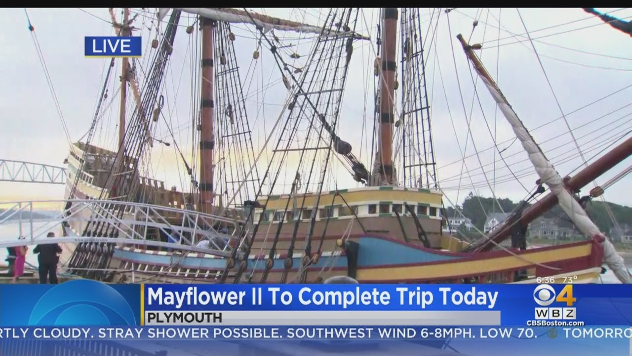 Mayflower II Returns To Plymouth Monday After 3-Year Renovation - YouTube