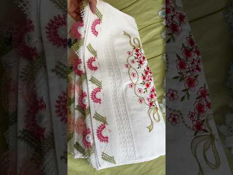 Özdilek büyük boy havlu iki kenar iğne oyası. Gelin, damat çeyizi havlu modelleri.#baby #çeyiz #örgü