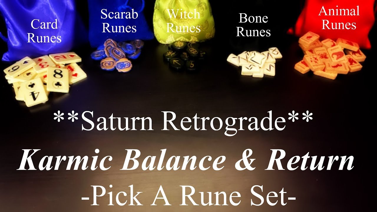 *Positive Karmic Return* Saturn Retrograde Reading ~ Pick A Rune Set ...