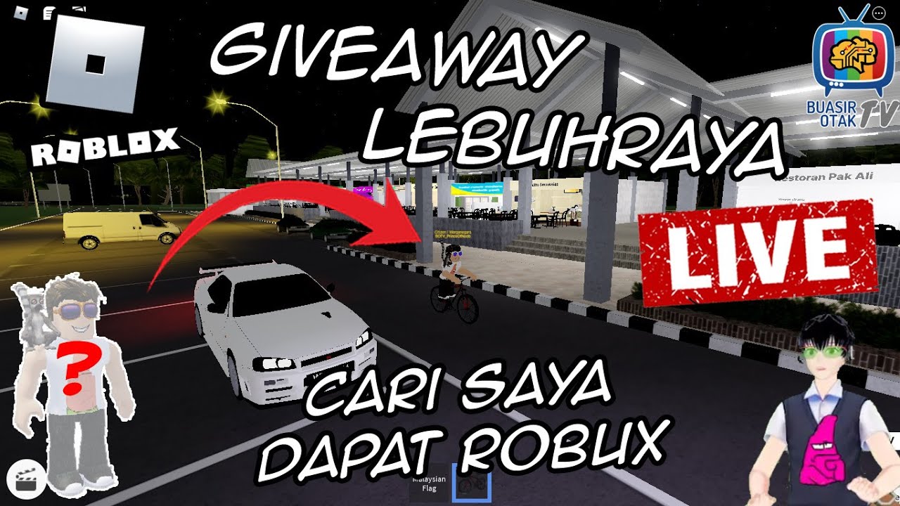 Roblox - Orang pertama jumpa di Lebuhraya dapat Robux LIVE - YouTube