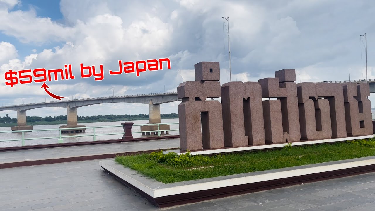 Visit & Exploring Tour In Kampong Cham Province Cambodia KIZUNA Bridge ...