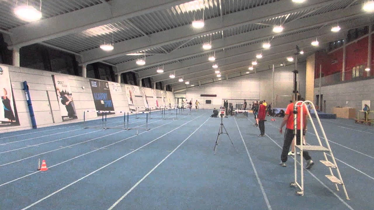 M35 50m Hurdles Unofficial World Record Liam Collins 7.10 - YouTube