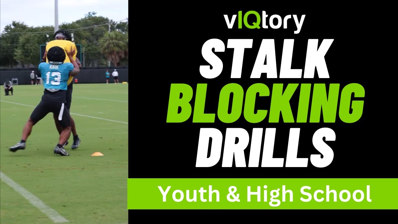 Stalk Blocking Football Drills For Wide Receivers - YouTube