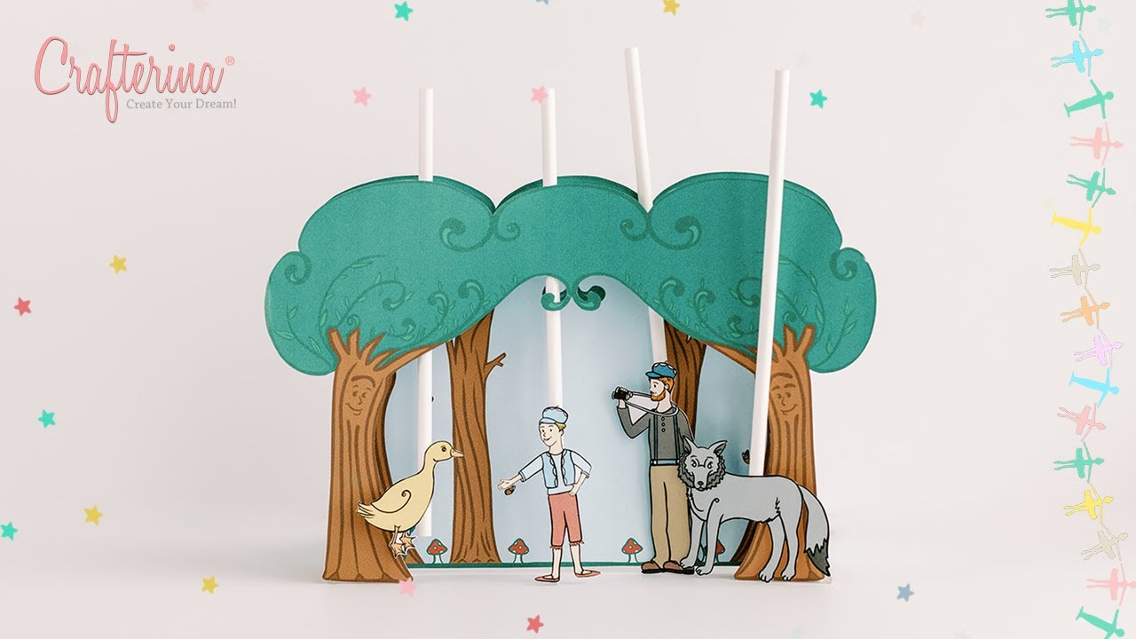 Peter and the Wolf | Printable Puppet Theater Craft by Crafterina ...