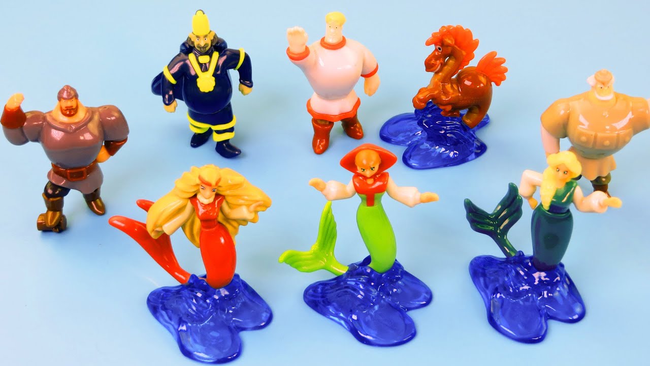 Full Collection 2016 Three Heroes and the Sea King 8 Figurines - YouTube