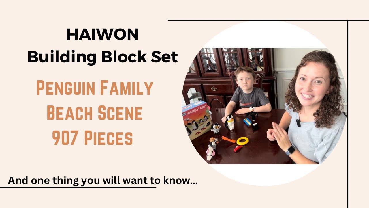 How my son built this penguin family building block set - YouTube