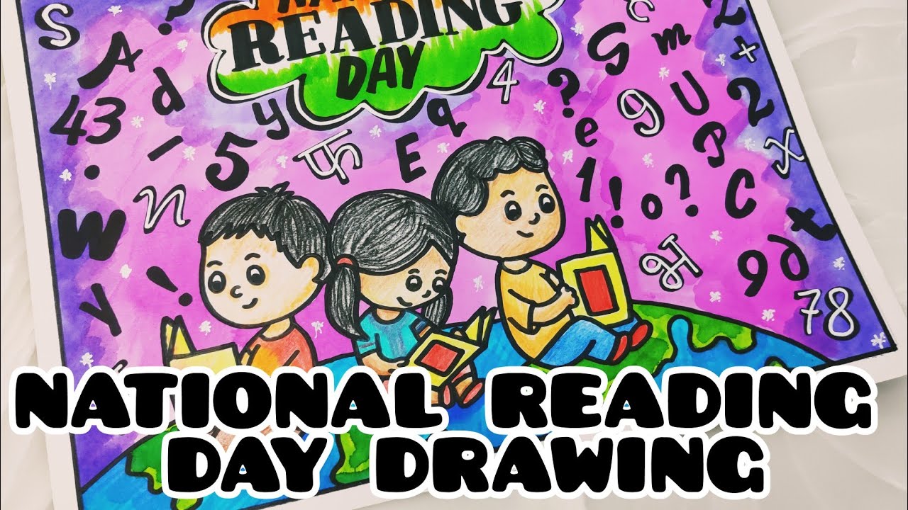 National Reading Day Drawing / Vayana Dinam Poster / Vayana Dinam ...