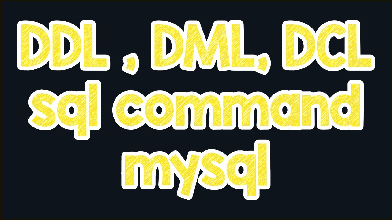 phpmyadmin perintah sql DDL dan DML - YouTube