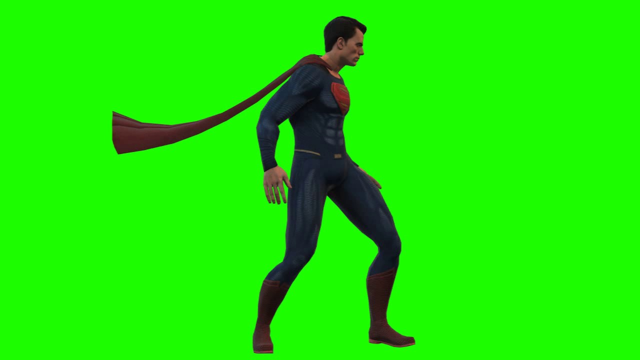 superman idle animated left chroma - YouTube