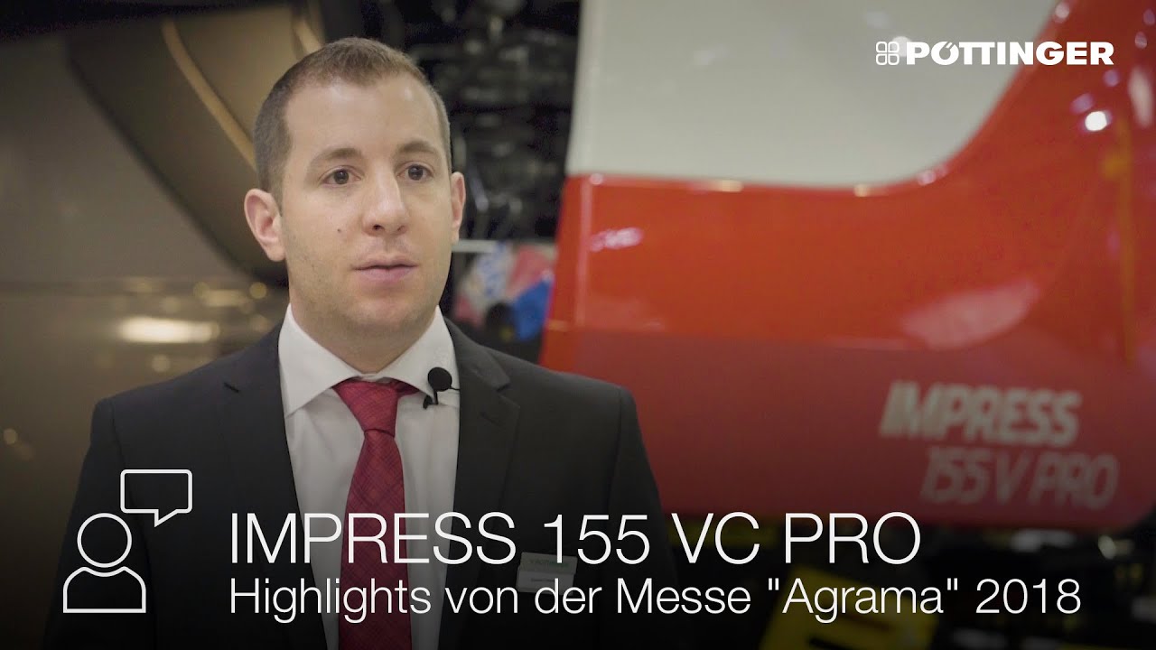 PÖTTINGER - Produktvorstellung der IMPRESS 155 V PRO auf der Agrama (Bern, CH) - YouTube
