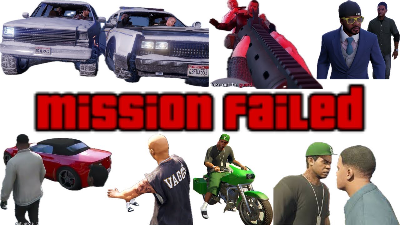 GTA V Mission Failed Compilation - Prologue Franklin and Lamar and ...